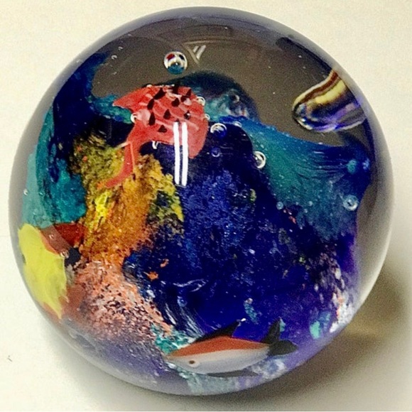 Art | Vintage Murano Solid Blown Art Glass Fish Aquarium Marine ...